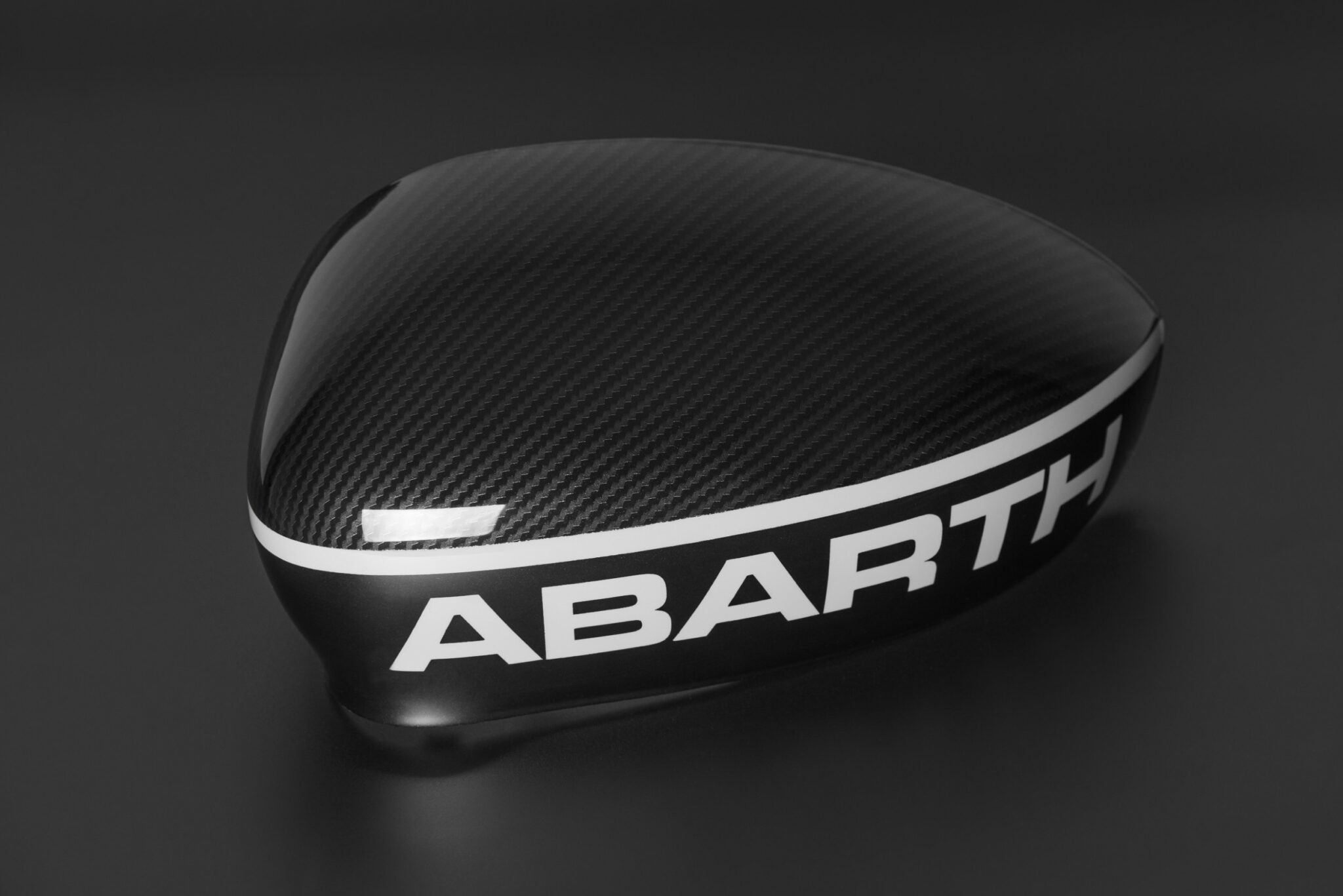 Abarth mirror caps carbon look with flag | BG Custom Store