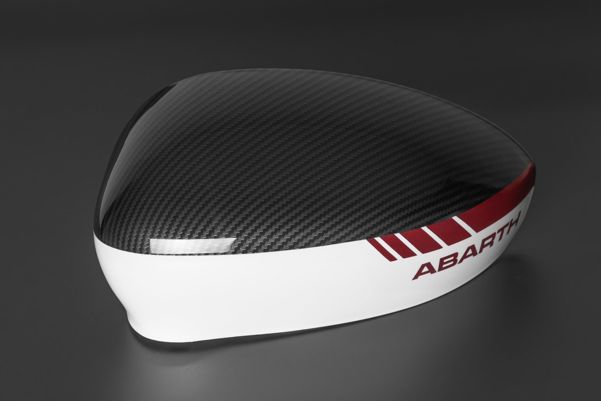Abarth mirror caps carbon look with flag | BG Custom Store
