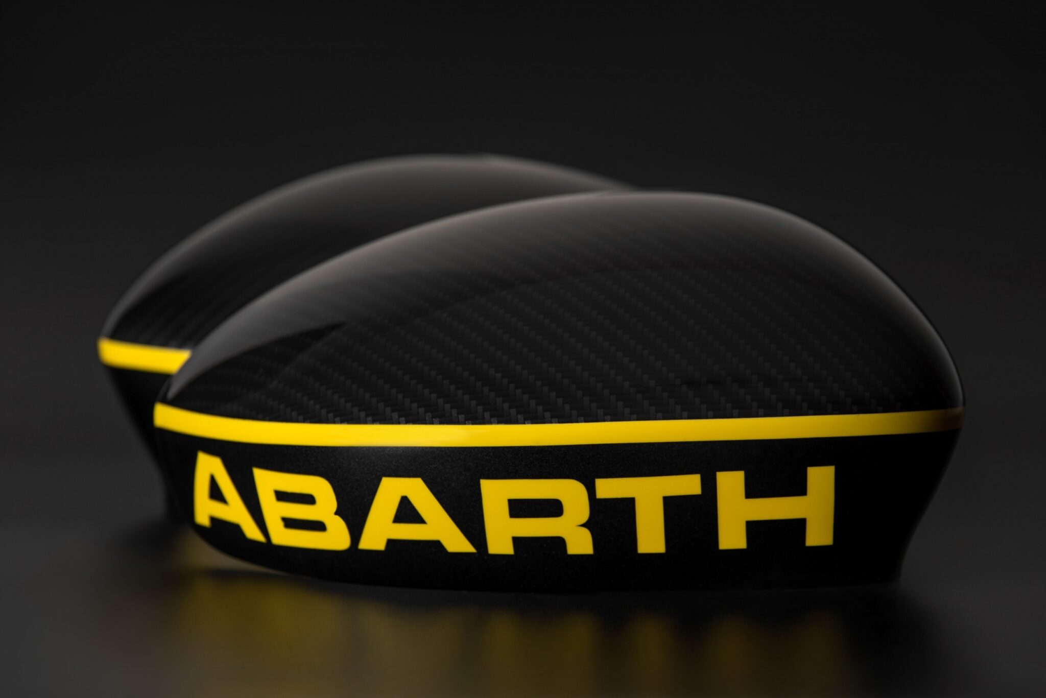 Abarth mirror caps carbon look with flag | BG Custom Store